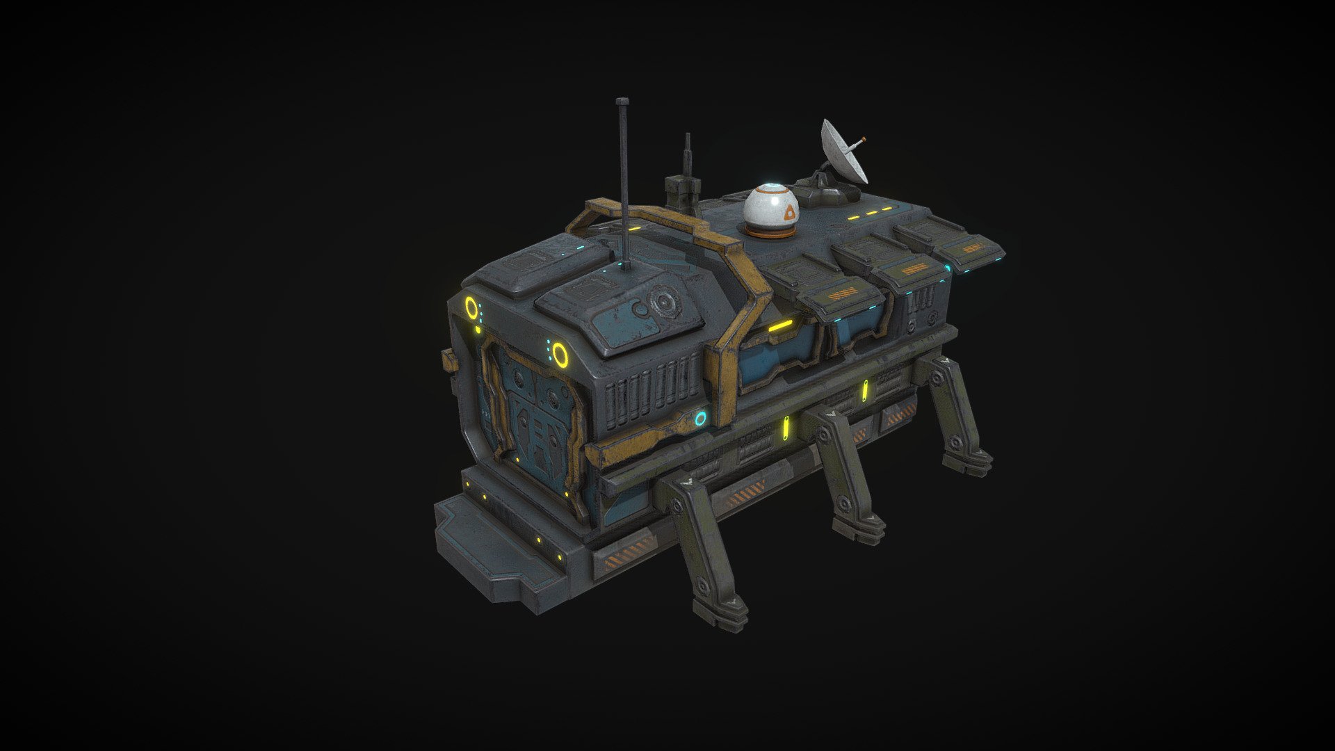 Low poly sci fi living module building - 3D model by Alexandr33D ...