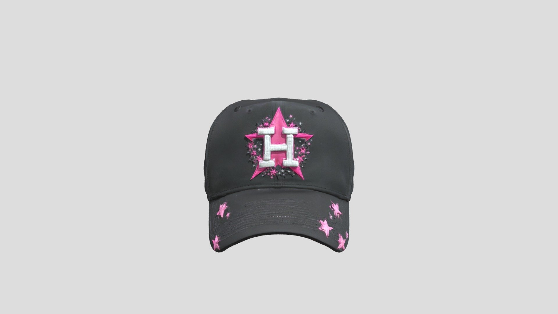 Baseball Cap with Pink Stars - Download Free 3D model by orlandor2312 ...
