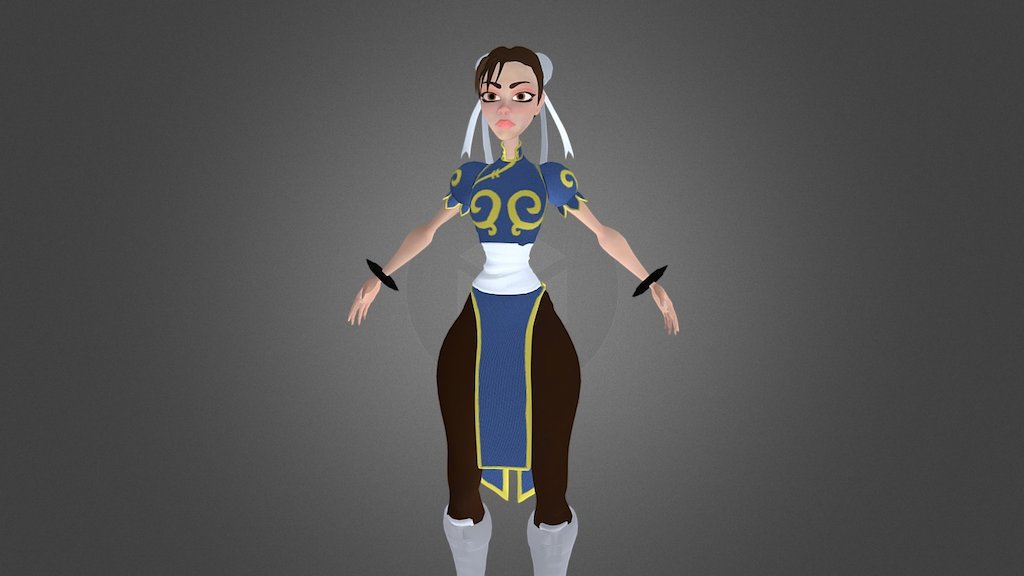 Chun Li - 3D model by brittondraws [5de2ab6] - Sketchfab
