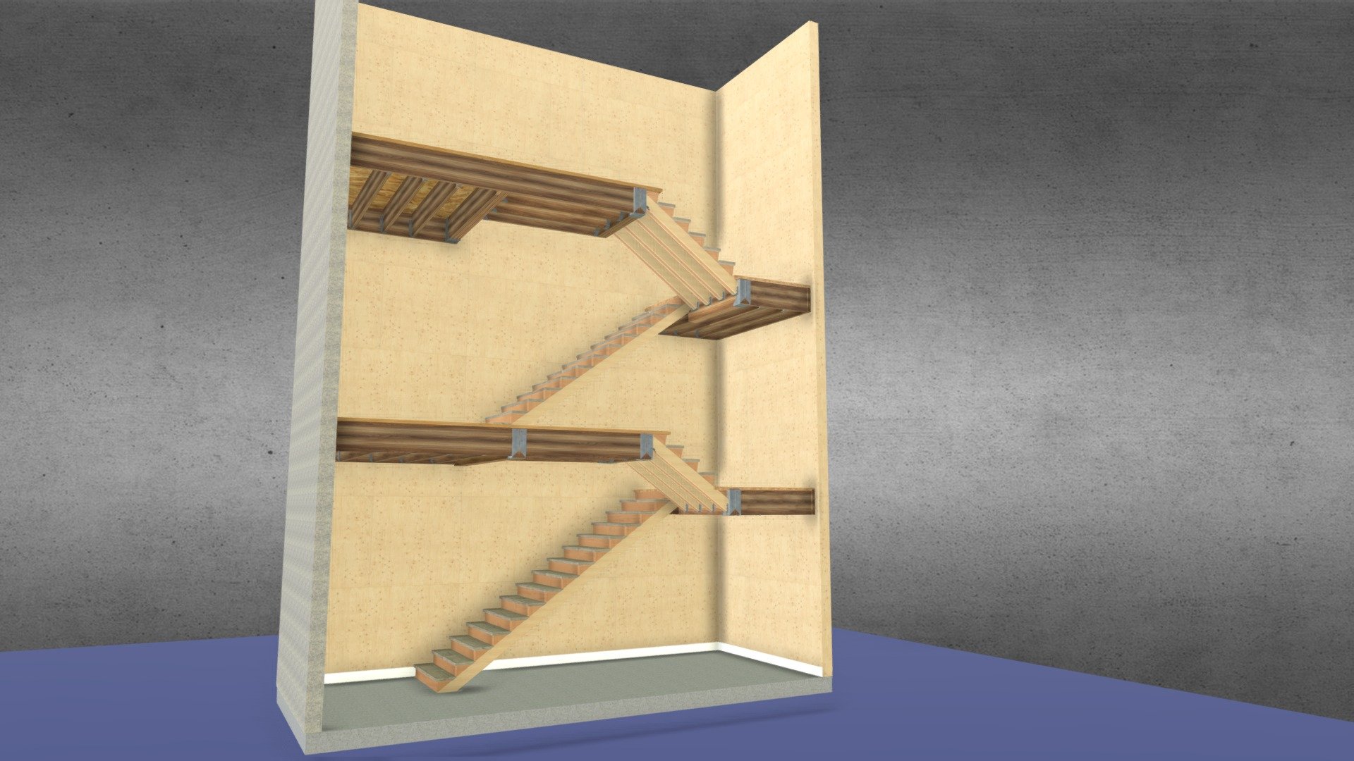 stairwell modera(Stair2) Building D1 - 3D model by Virtual Teic (@dyb) [5de31f4] - Sketchfab