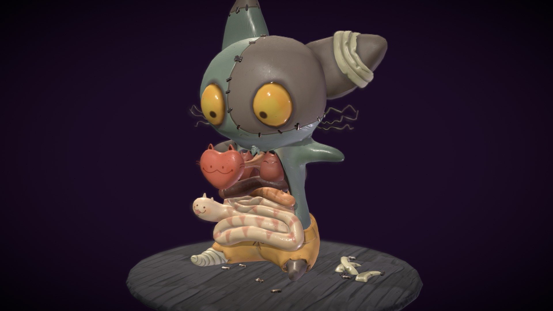 Cute Creature - Little Shadow Monsters Cat - 3D model by Mizuchix ...