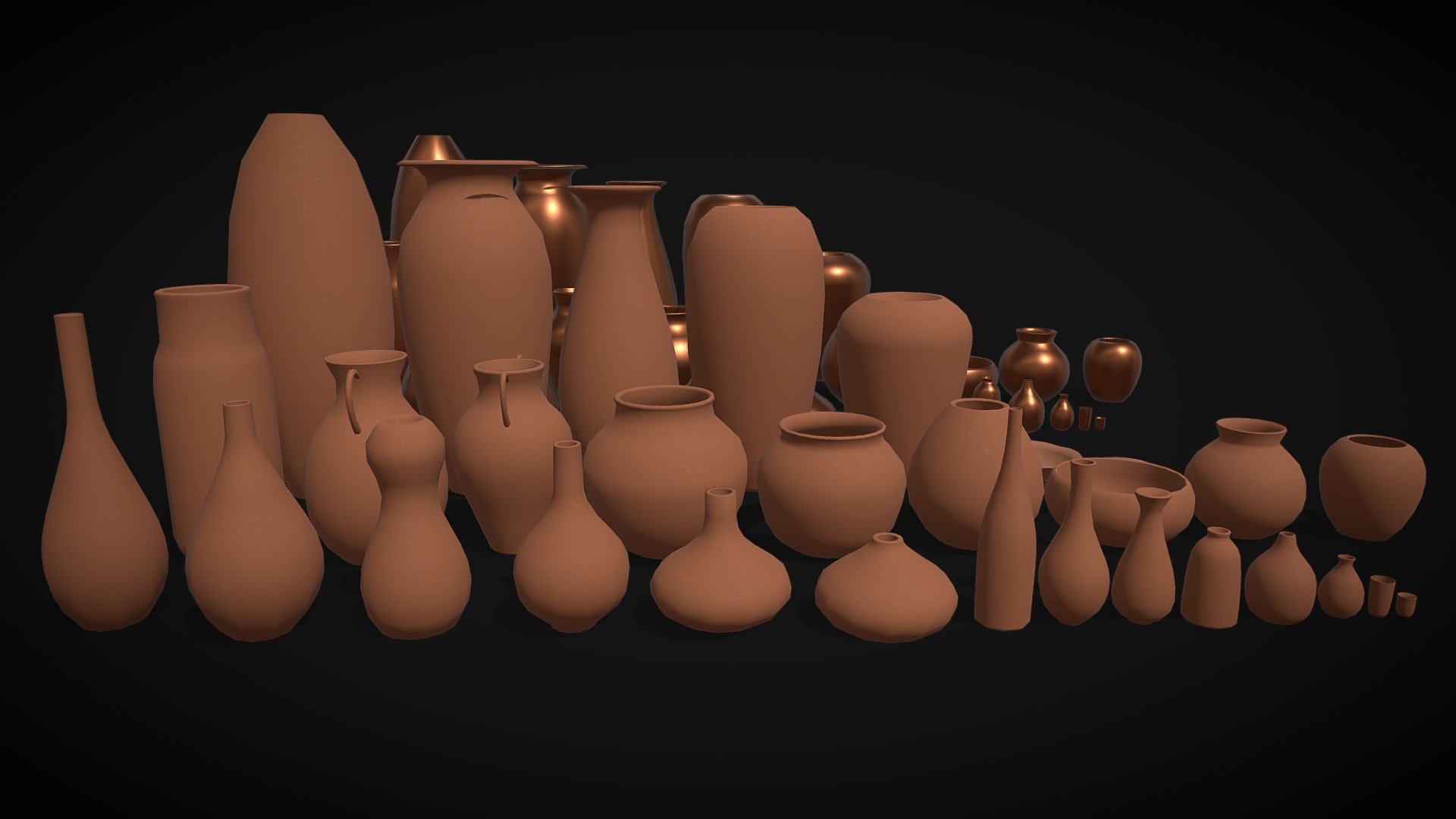 Low poly mud and copper pots - Buy Royalty Free 3D model by Deepak ...