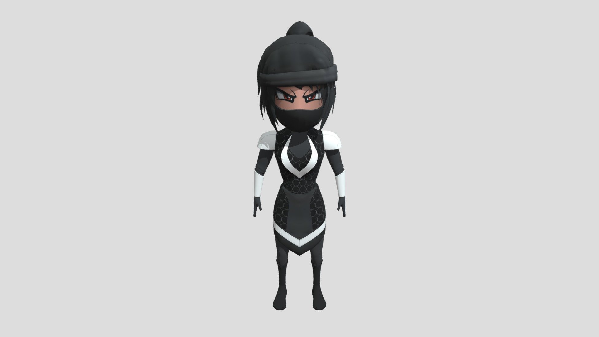Female_ninja - 3D model by Arpit.thakor [5de99b9] - Sketchfab
