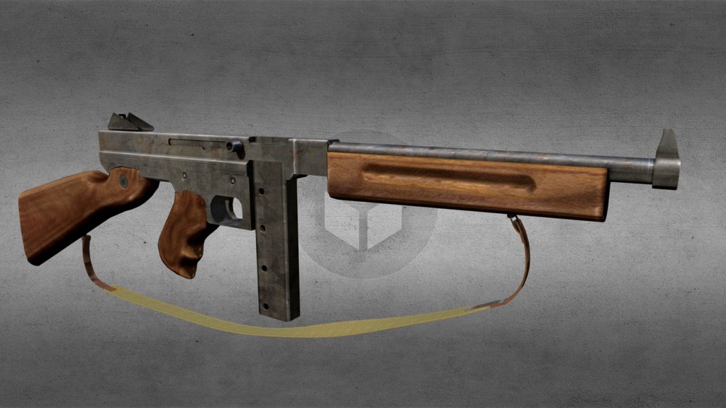 American submachine gun - 3D model by MGD [5de99e9] - Sketchfab