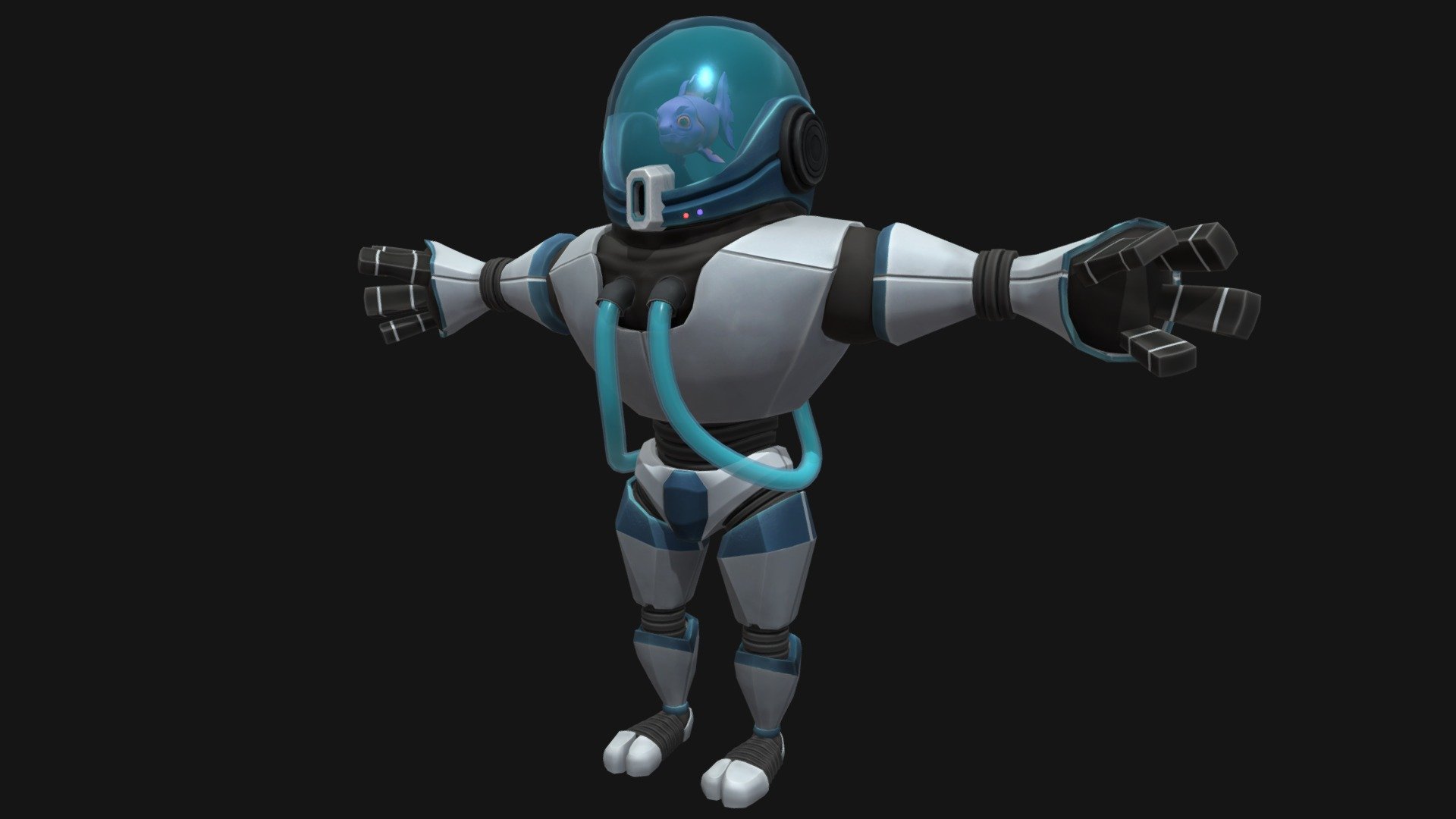 Fish Bowl Alien - Stylised - 3D model by Fraser Dow (@Fraser_Dow ...