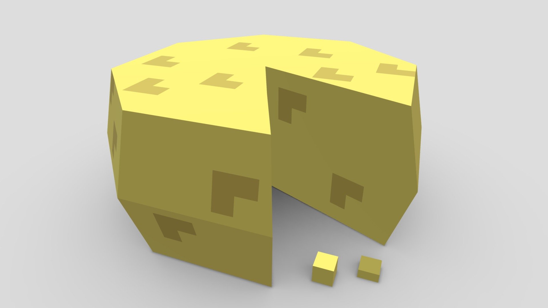 Low-Poly Cheese - 3D model by twhaira [5ded40c] - Sketchfab