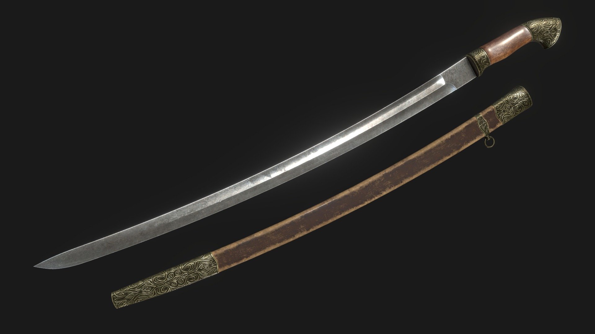 Shashka - 3D model by Ronnie Magnum (@ronniemagnum) [5ded561] - Sketchfab