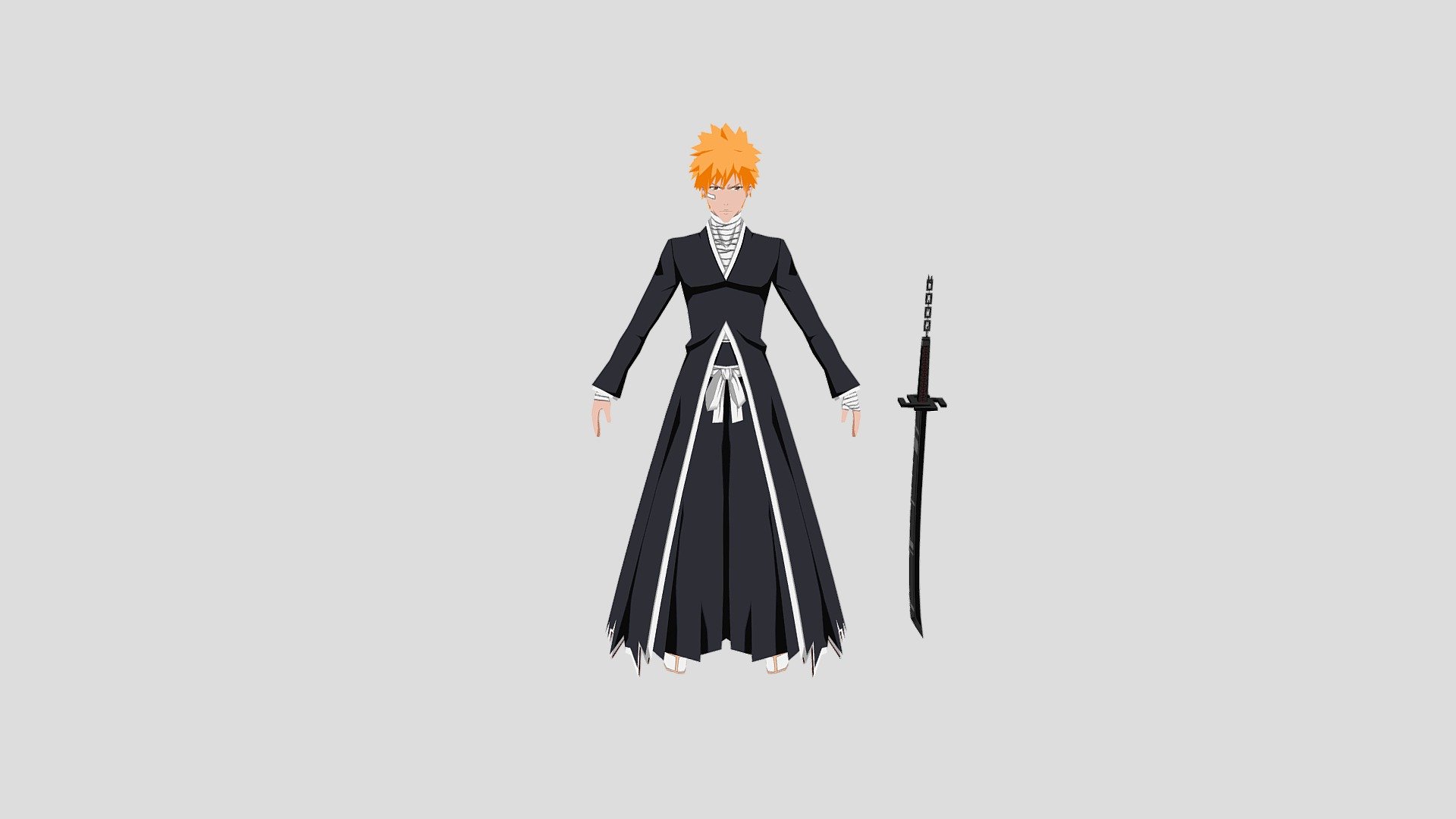 Ichigo Kurosaki (Battle damaged Bankai) - Download Free 3D model by Cyrone™ (@Cyrone) [5df2294 ...