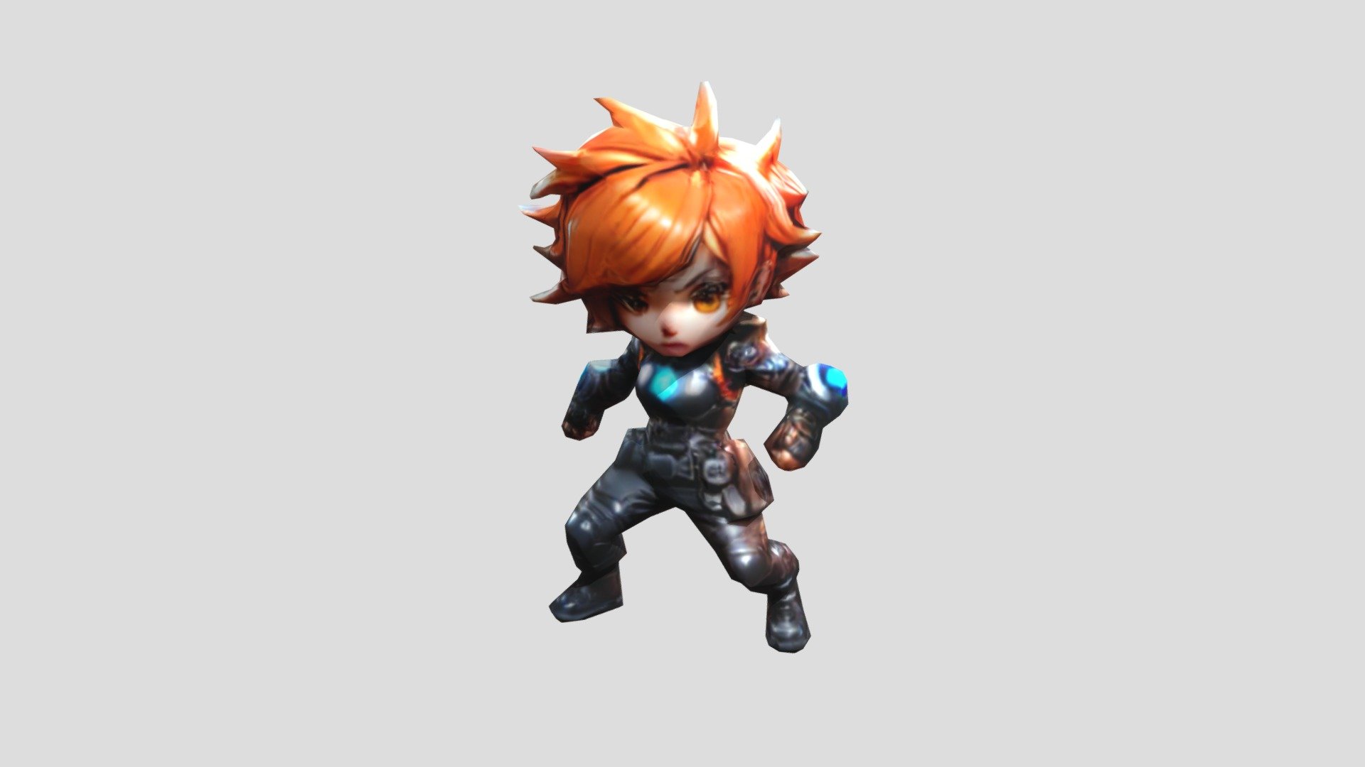 Anime-style illustration of a red-haired warrior - Download Free 3D ...
