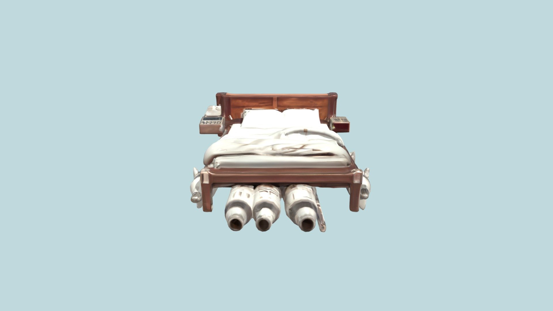 Bed blended with rocket engines architecture - 3D model by amcadam10 ...