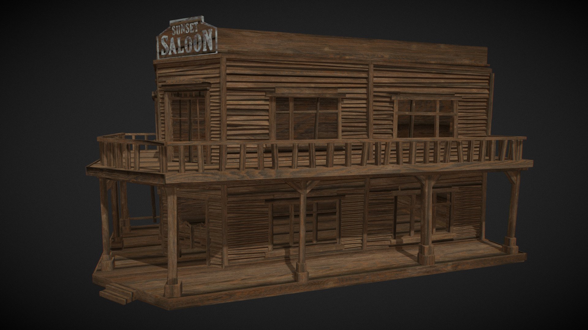 Saloon - Download Free 3D model by abi (@byabi._) [5dfedab] - Sketchfab