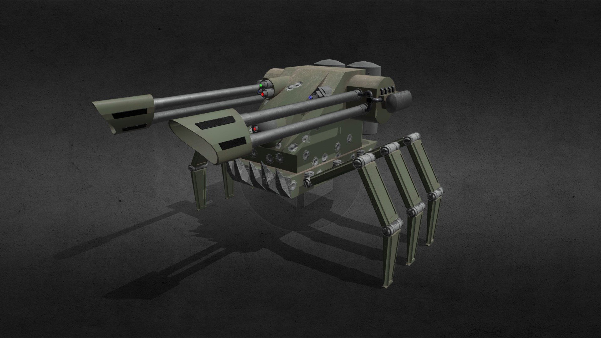 All terrain mobile turret - Download Free 3D model by username10199 ...