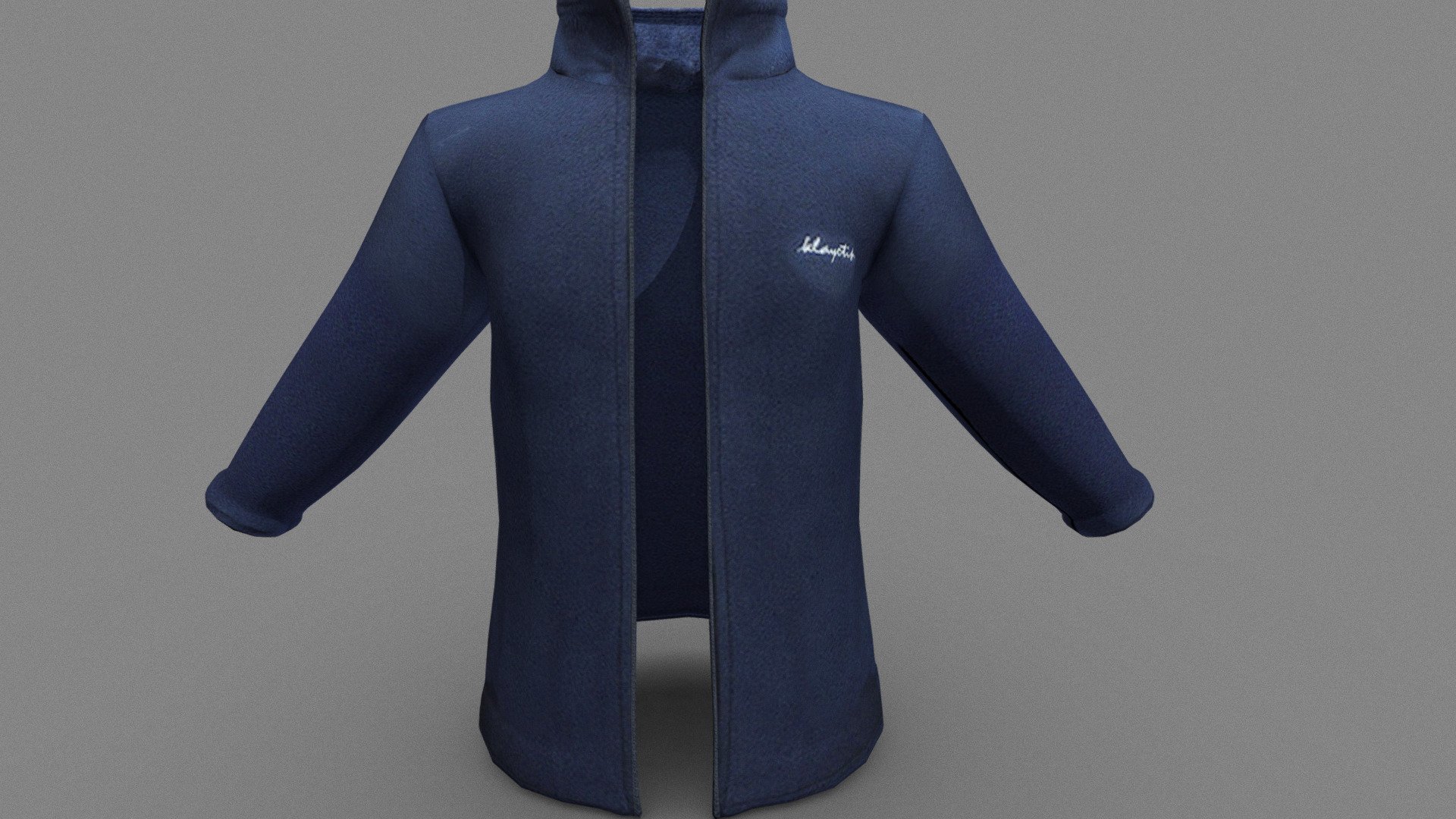 Men's Open Front Fleece Jacket - Buy Royalty Free 3D model by 3dia ...