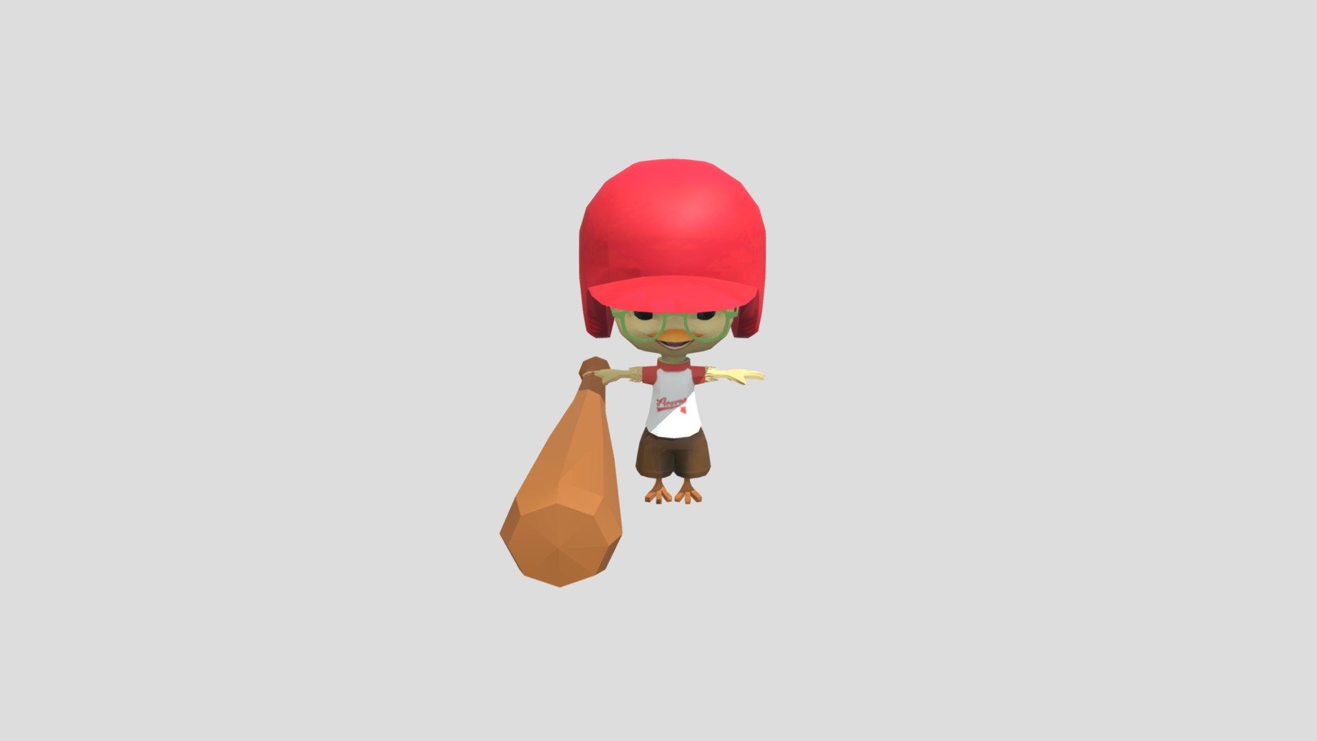 Chicken Little Baseball Player - Download Free 3D model by ...