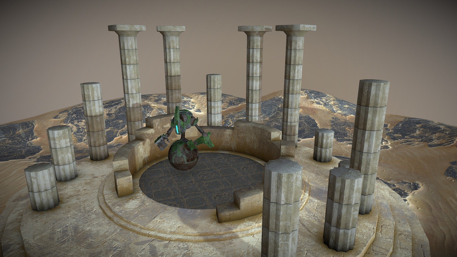 Rolling Automaton in Ruins - 3D model by amiel.afota [5e0c197] - Sketchfab