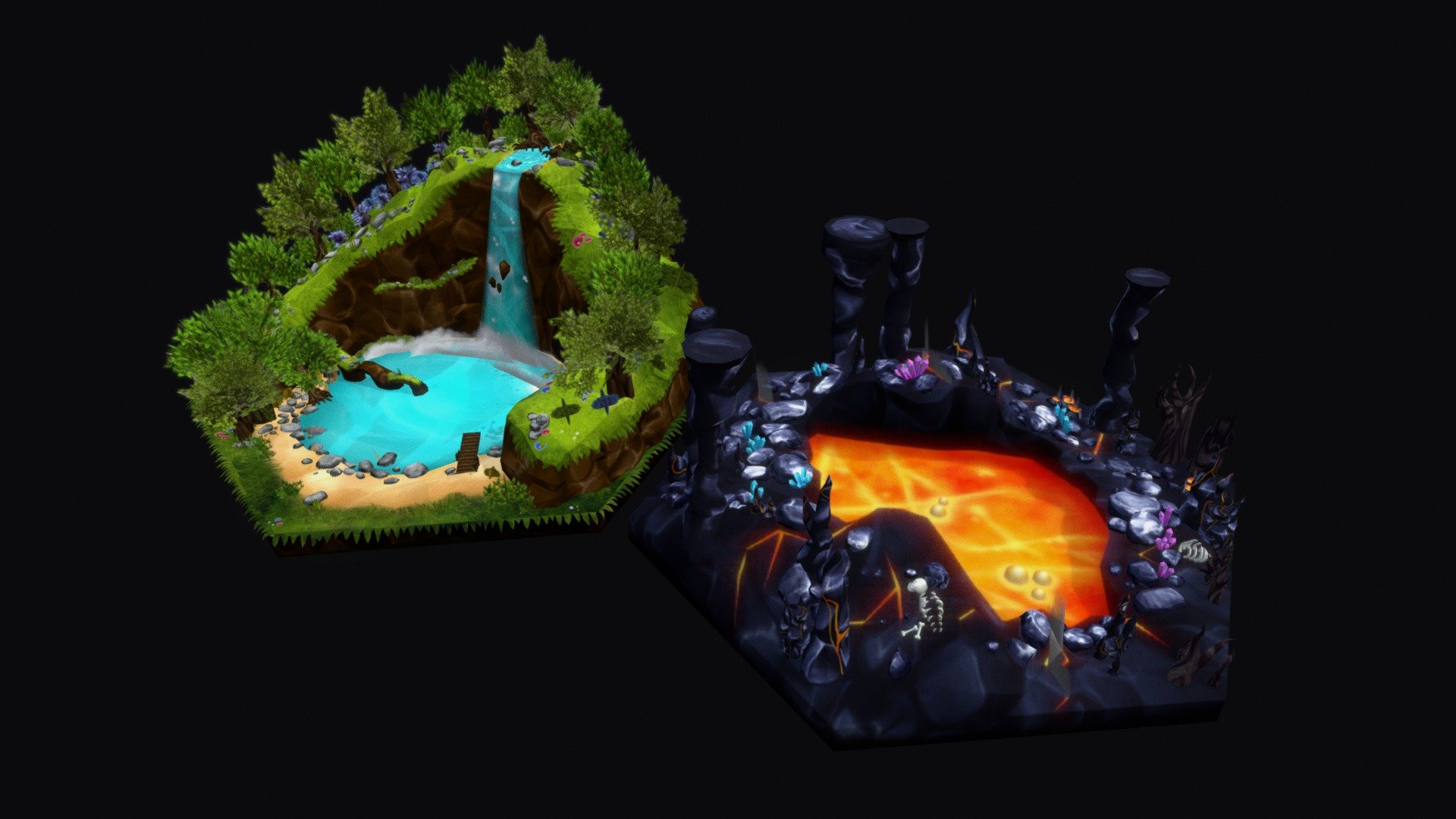 Island - enviro game concept - 3D model by fye [5e0da8f] - Sketchfab