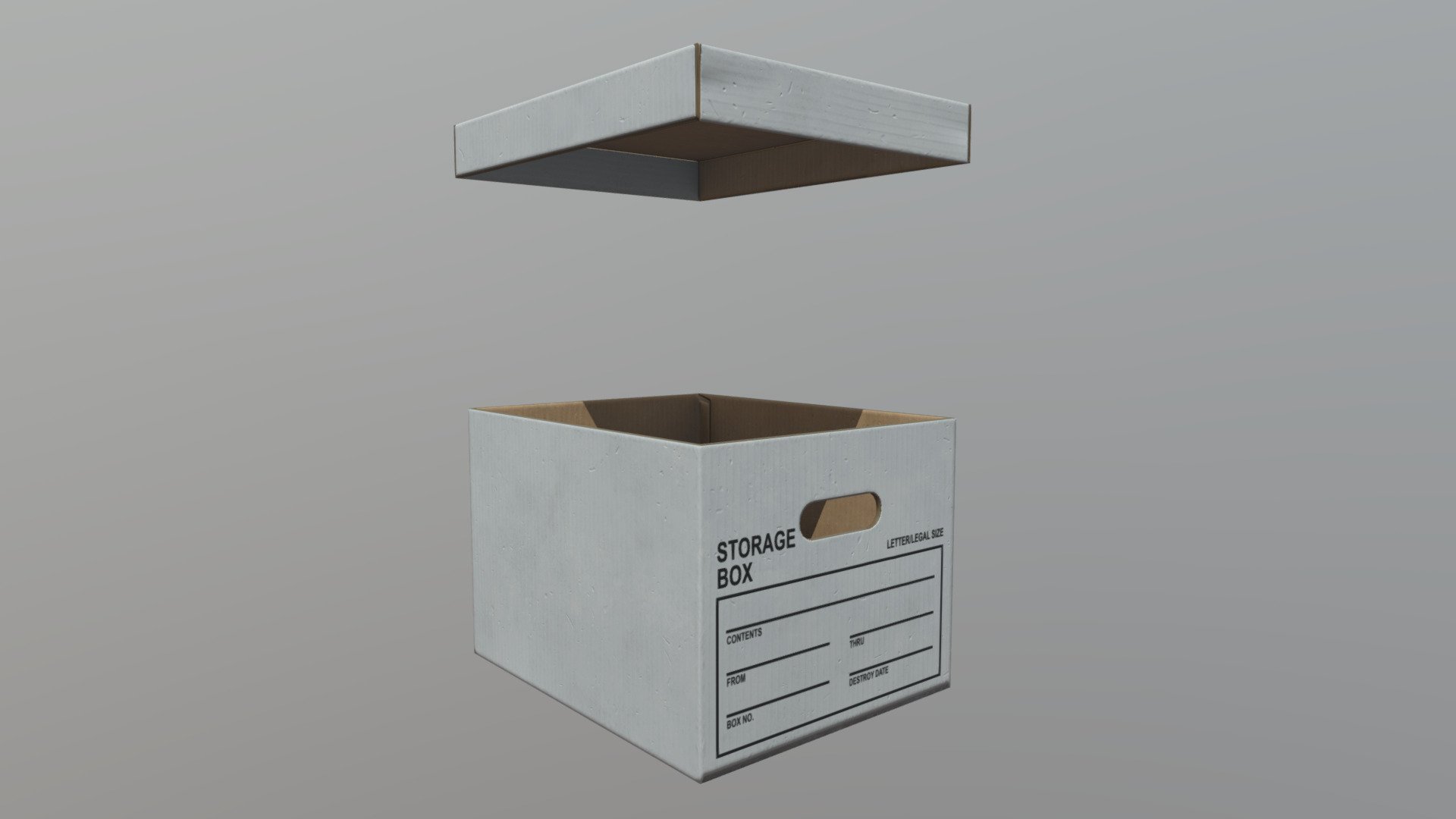 File Storage Cardboard Box - 3D model by Bumbadida [5e11705] - Sketchfab
