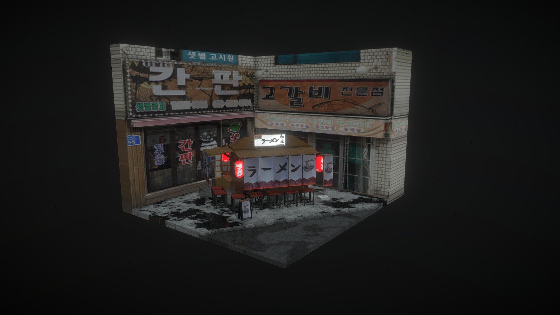 Indomie Ramen Shop Japanese Style - 3D model by nozina (@no-zina ...