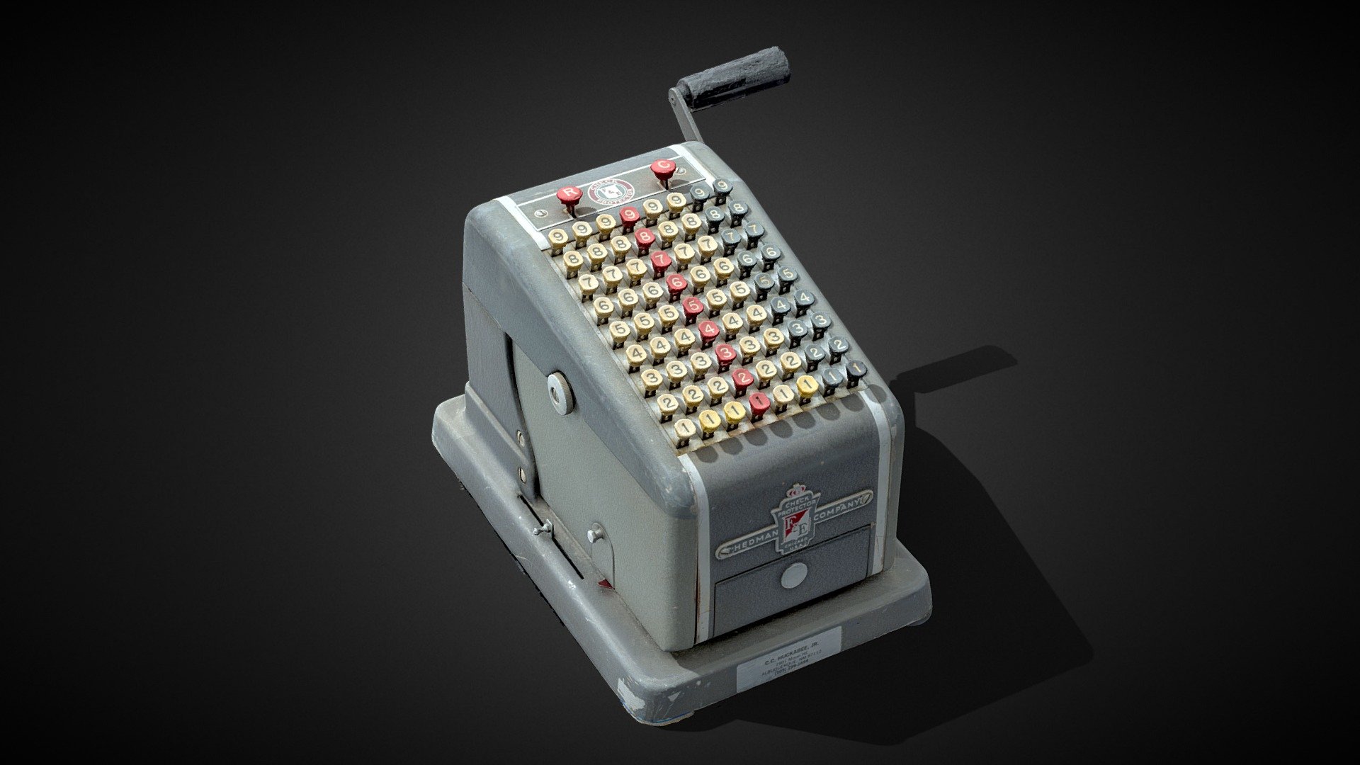 Vintage F & E Check Protector - Buy Royalty Free 3D model by Parker ...
