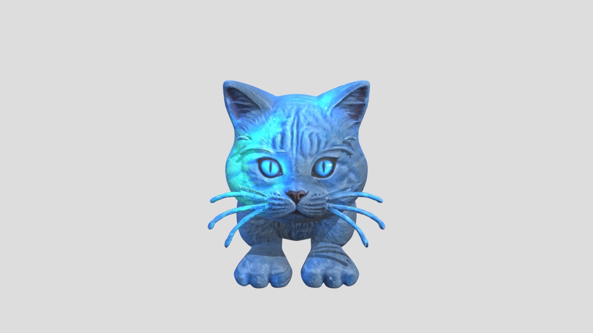The Mysterious Footprints - Huge blue cat - 3D model by halligood36 ...