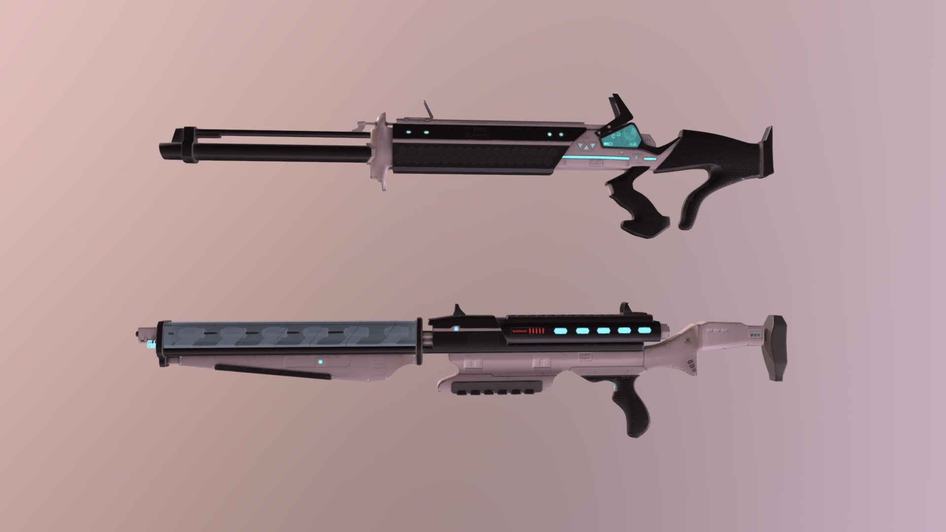 Futuristic Weapons Pack #1(weapons 2,3) - 3D model by GameStuffStudio ...