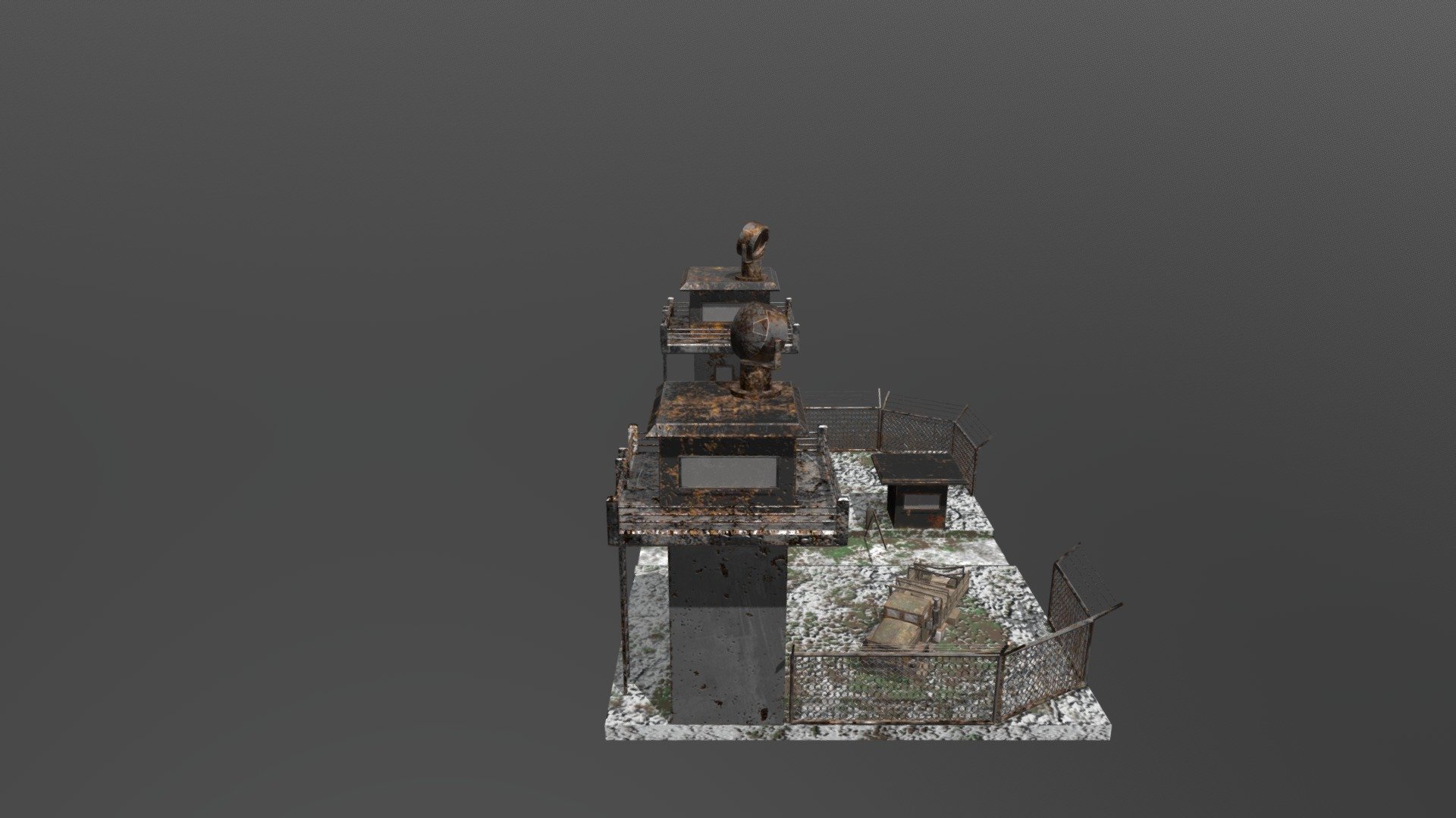 Enviroment - Abandoned Army Checkpoint Zone - 3D model by bmassam ...