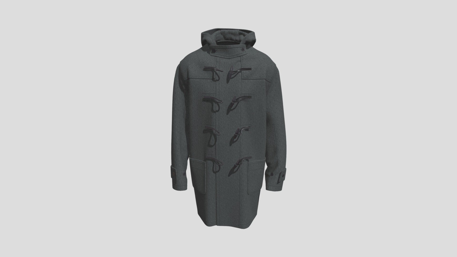 Duffle Coat - Hood - Buy Royalty Free 3D model by najdmie [5e20c22 ...