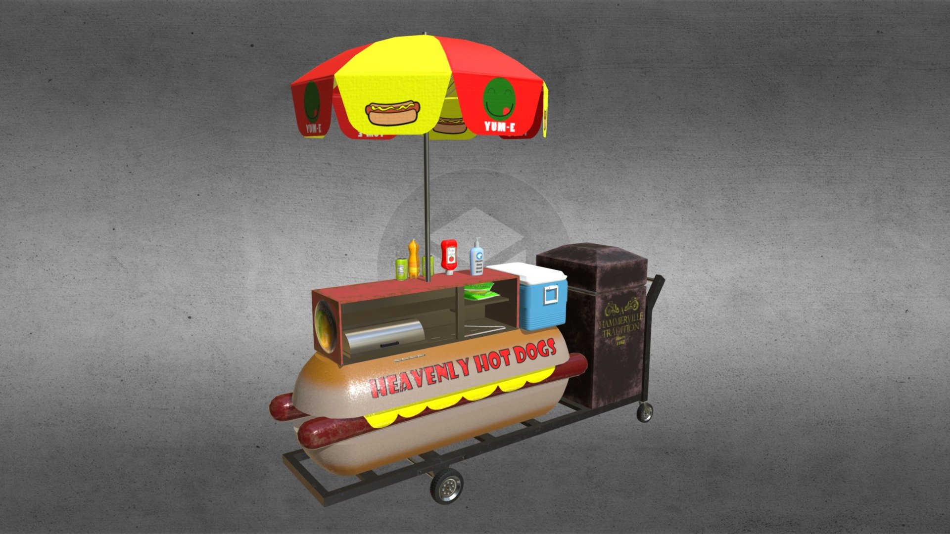 Hot Dog Stand - 3D model by LibraHades [5e21808] - Sketchfab