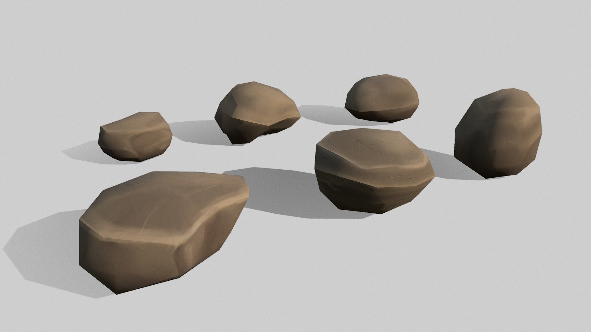 Hand-Painted Low Poly Rocks - 3D model by Arthur J (@arthurjrm ...