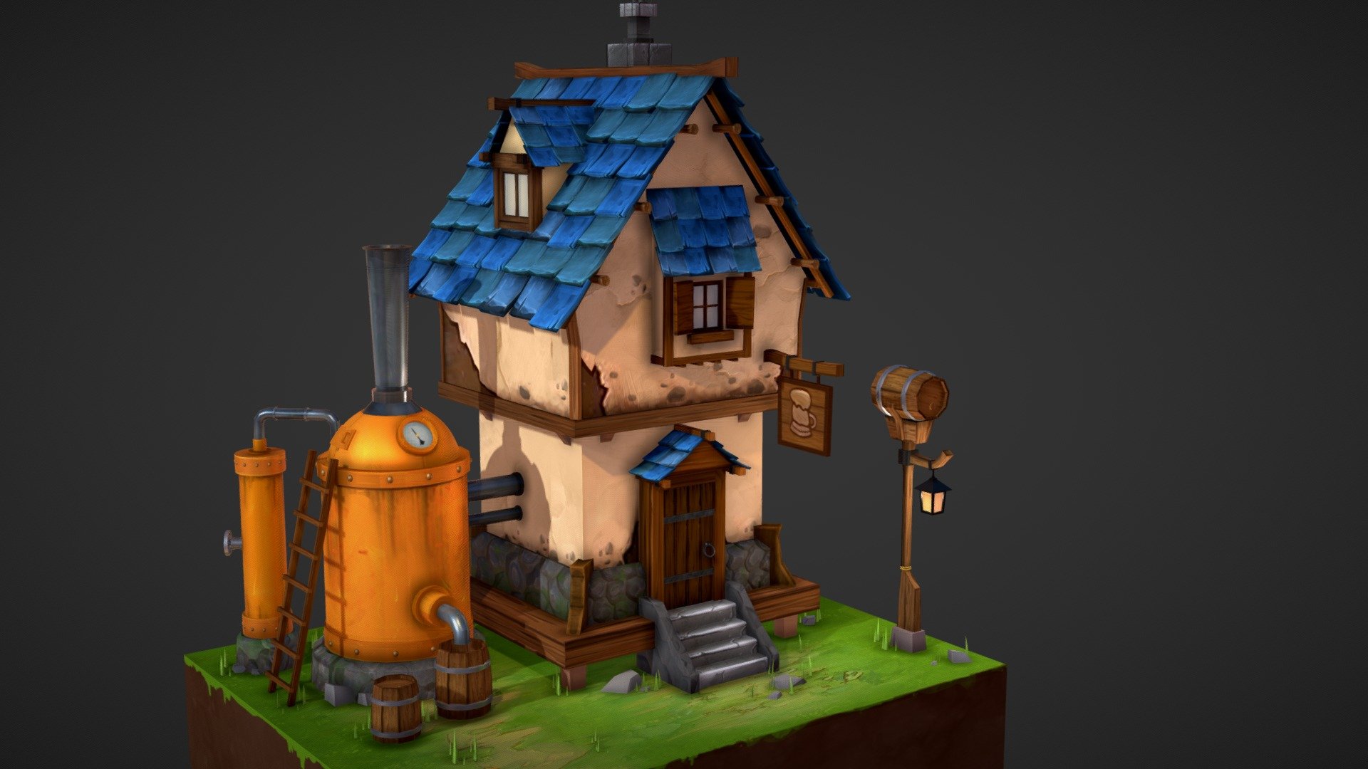 Medieval Brewery - 3D model by Vincent (@vboichut) [5e29564] - Sketchfab