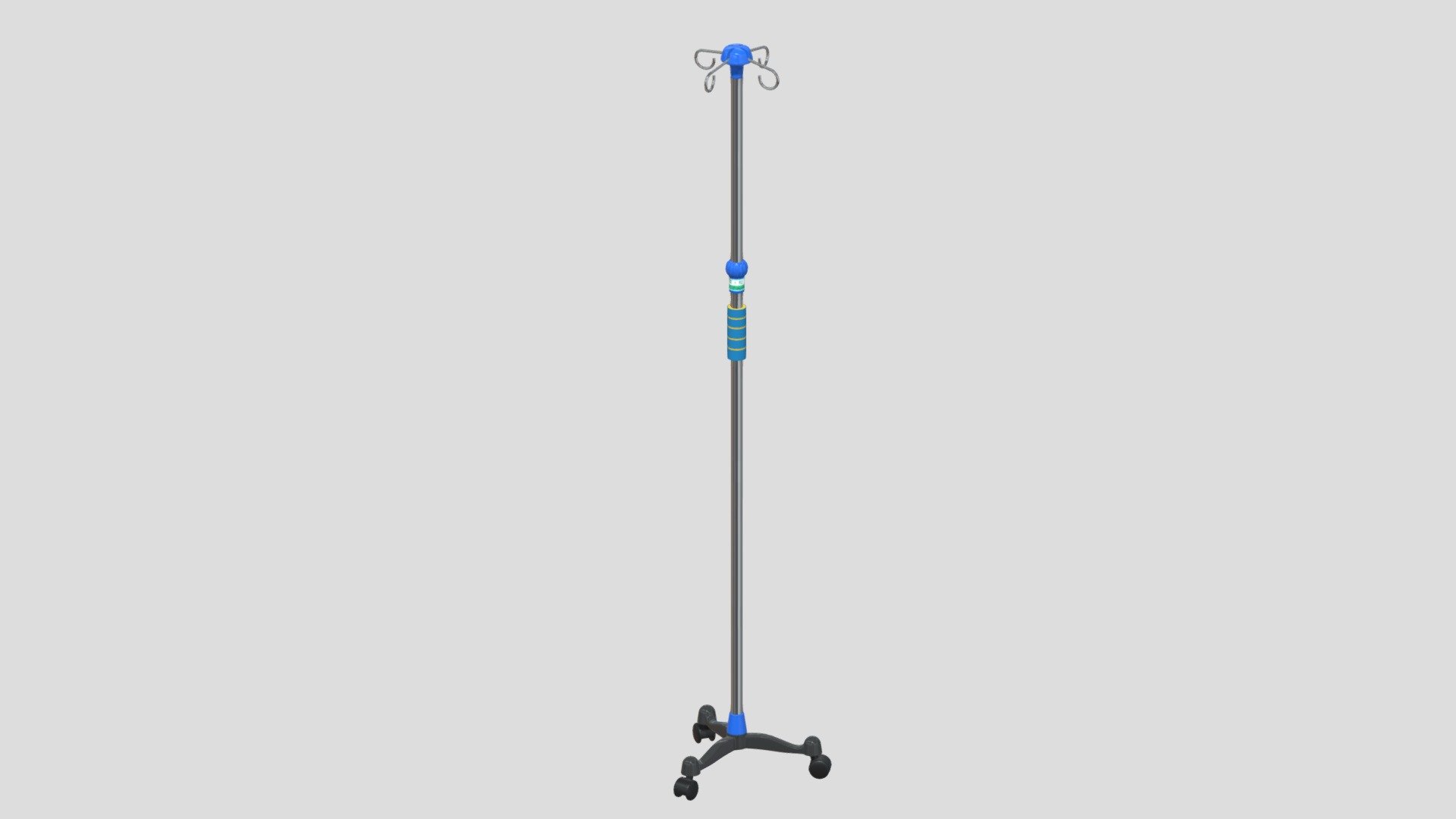 Stainless Steel Drip Stand With 4 Hooks - Buy Royalty Free 3D model by ...