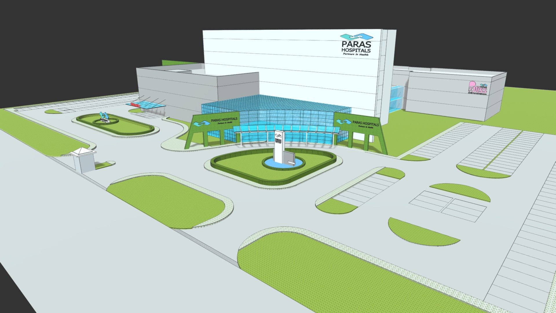 PARAS-HEC HOSPITAL, RANCHI - 3D model by RSMS ARCHITECTS (@Ar.Avinash ...