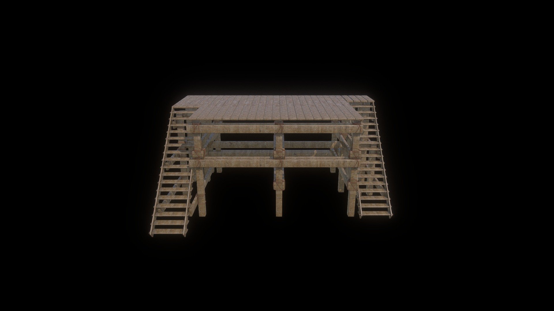 Medieval Platform Wood and Rope - Download Free 3D model by 5CNG5 ...