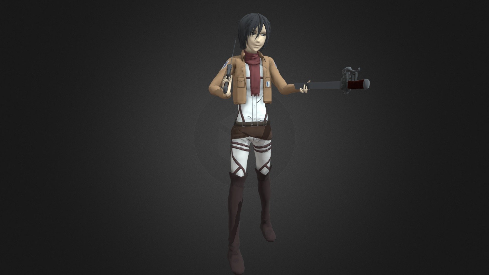 Mikasa Ackerman - 3D model by Ginbae [5e2ea67] - Sketchfab