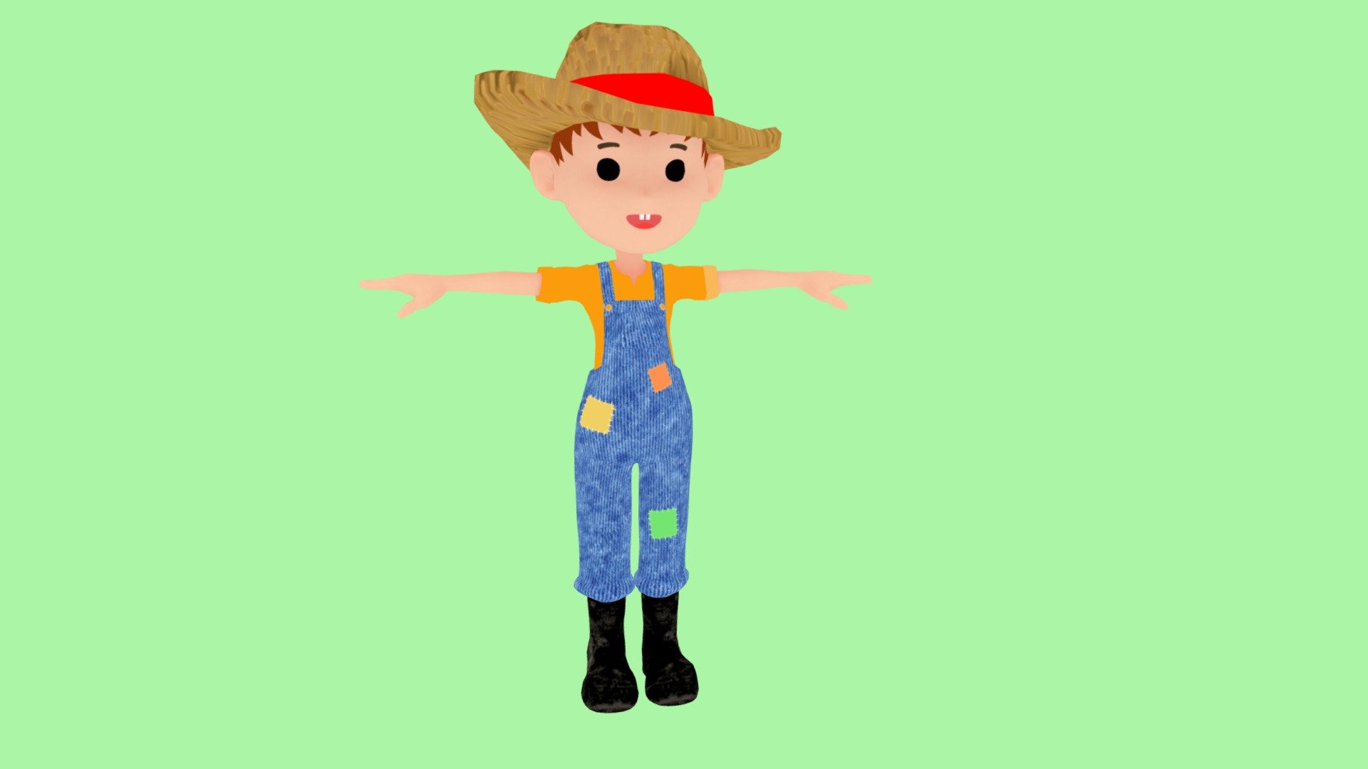 Farmer boy - 3D model by natalka1906 [5e2f119] - Sketchfab