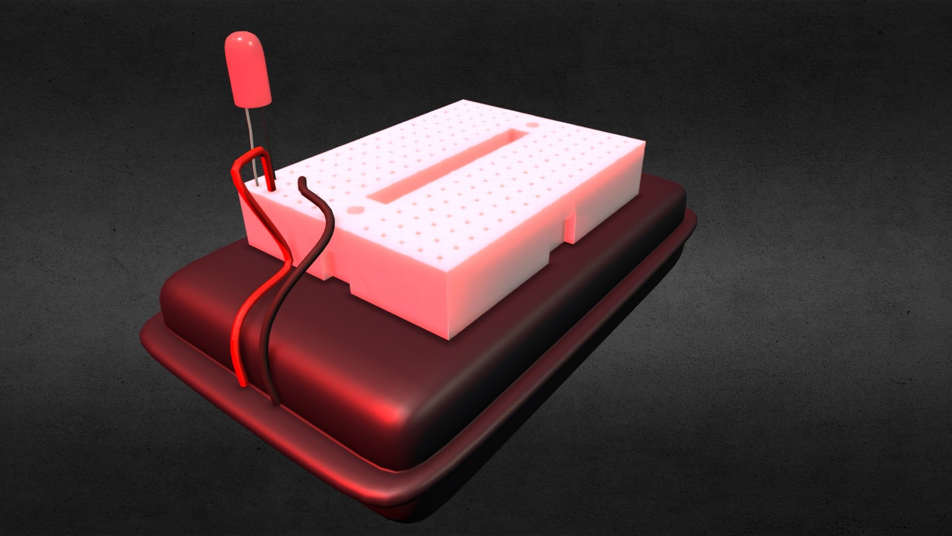 Breadboard with power - Download Free 3D model by B._.render (@Brendan ...