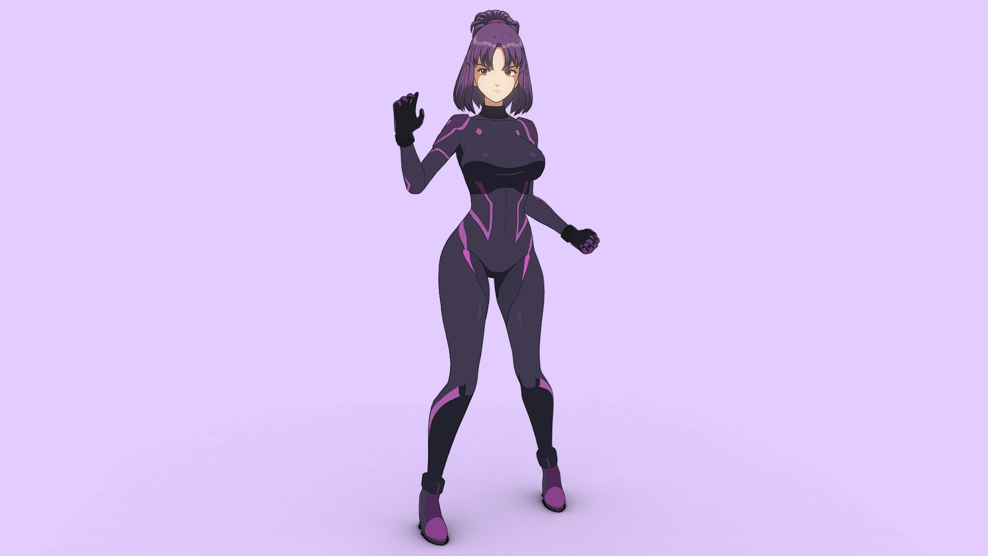 Anime Character - Violet Nox - 3D Model - 3D model by LessaB3D – Game ...