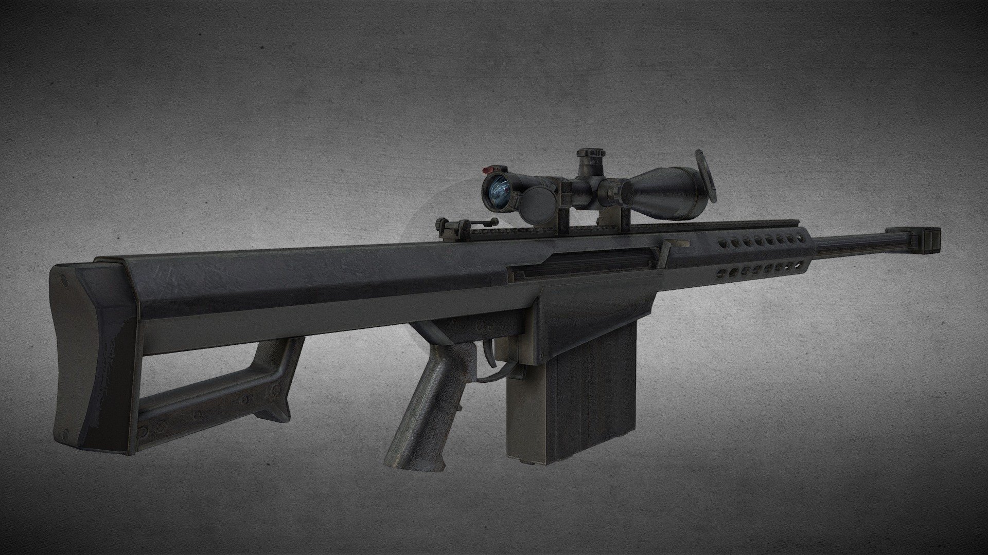 wpn_m82 American Scoped Sniper Rifle - 3D model by TessaraOxygen ...