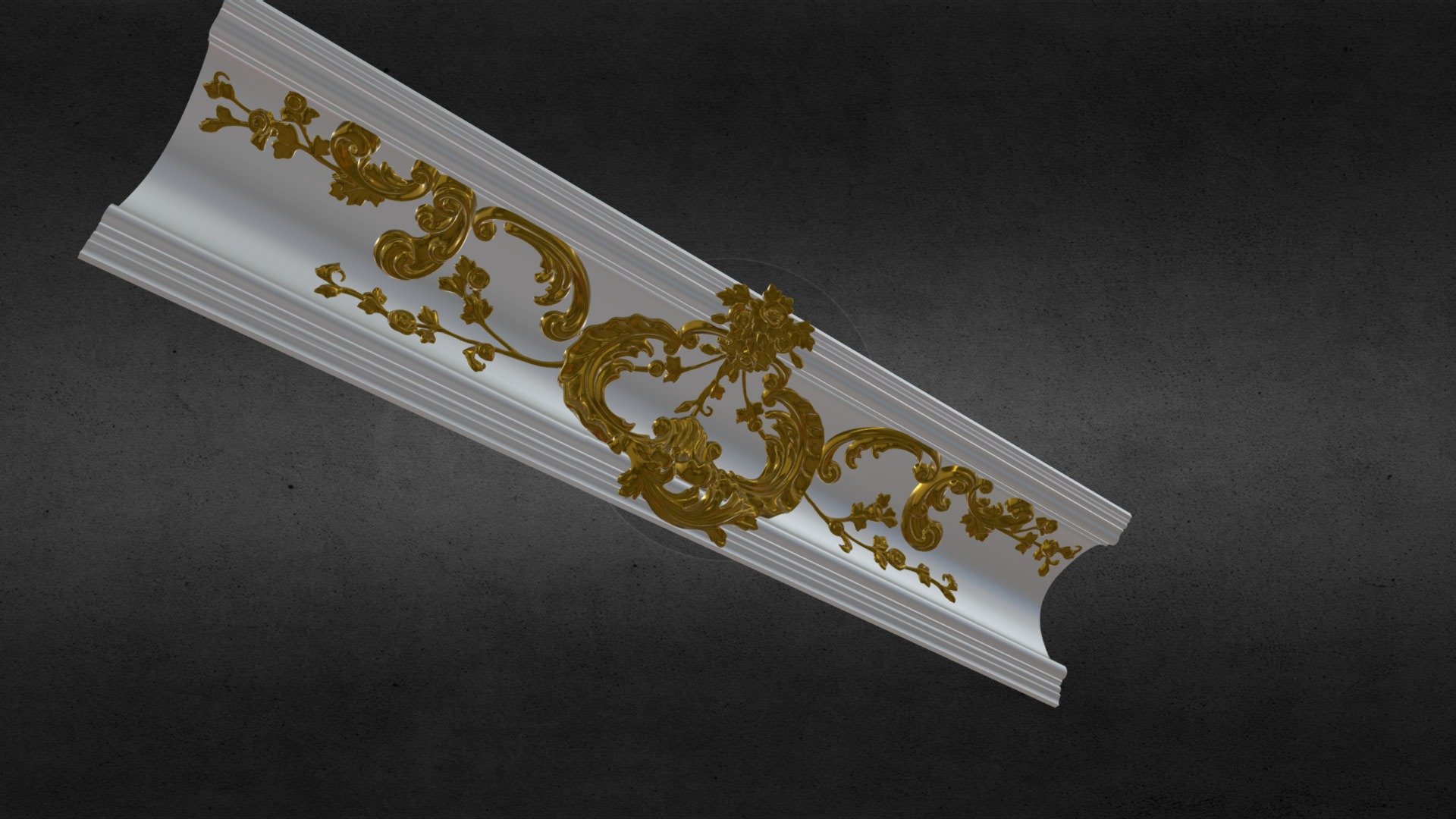 Patterned Cornice Gypsum Plaster 030 - Buy Royalty Free 3D model by ...
