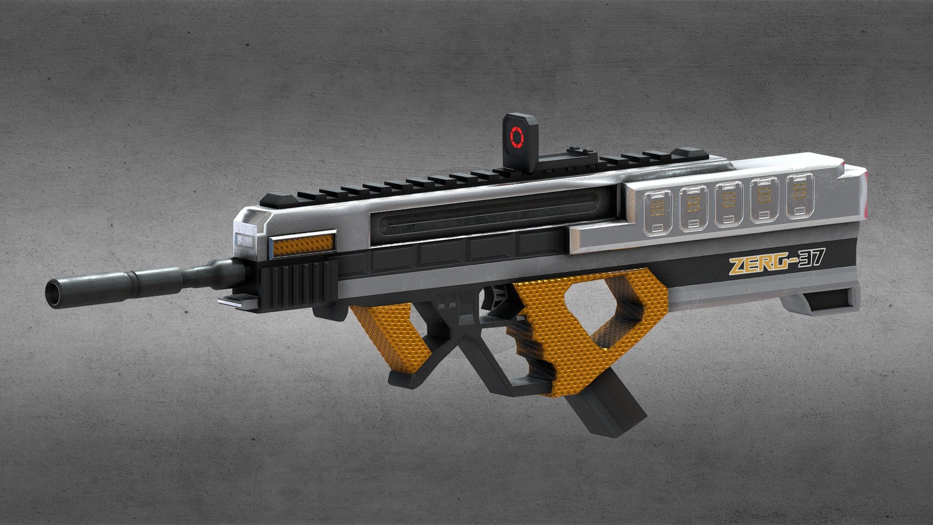 Zerg 37 Concept Gun - 3D model by Ethica [5e3d898] - Sketchfab