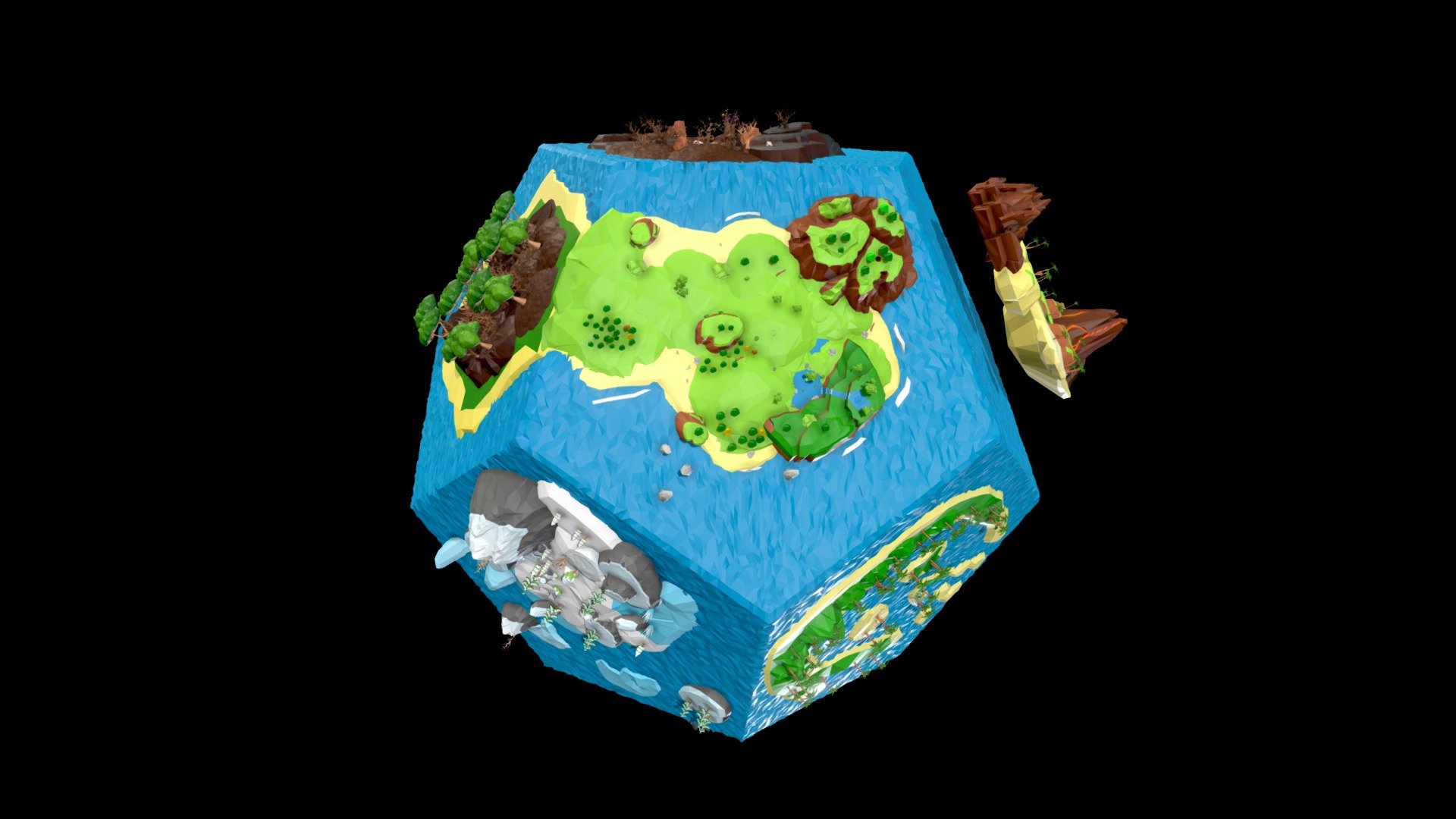 Dodecahedron World - 3D model by opipets [5e3fbe1] - Sketchfab