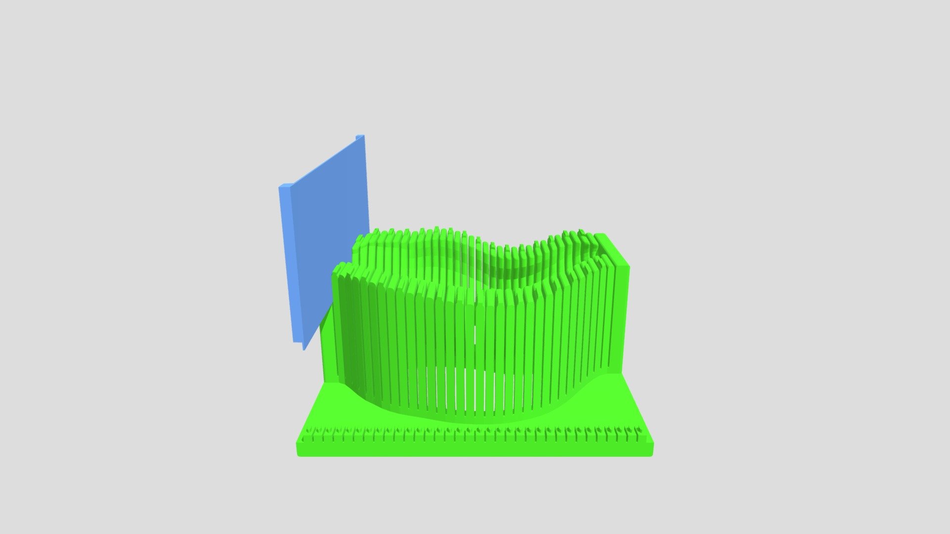 Brain Mold Right With Gap Inserts (only 1 shown) - 3D model by ostunij ...