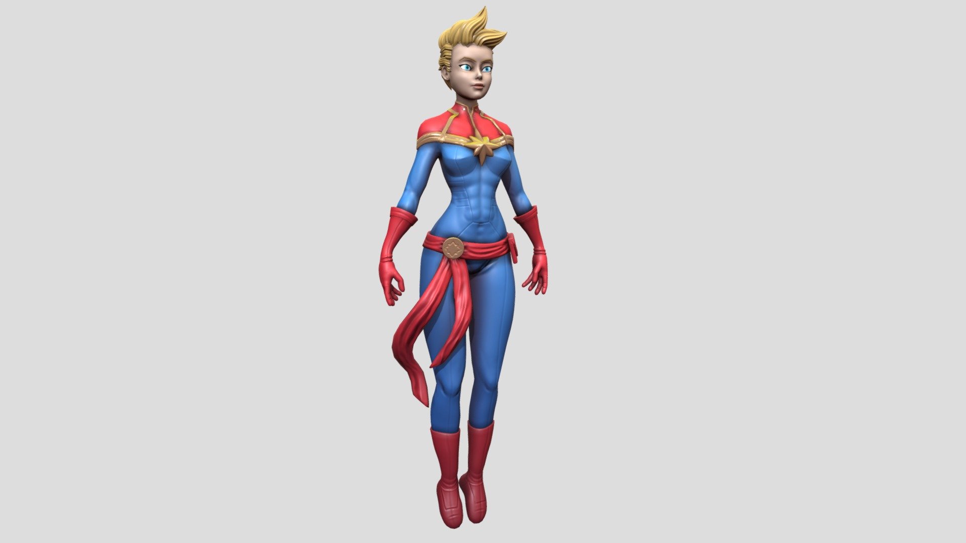 Captain Marvel - 3D model by Danael (@DanaelDrawing) [5e497c3] - Sketchfab