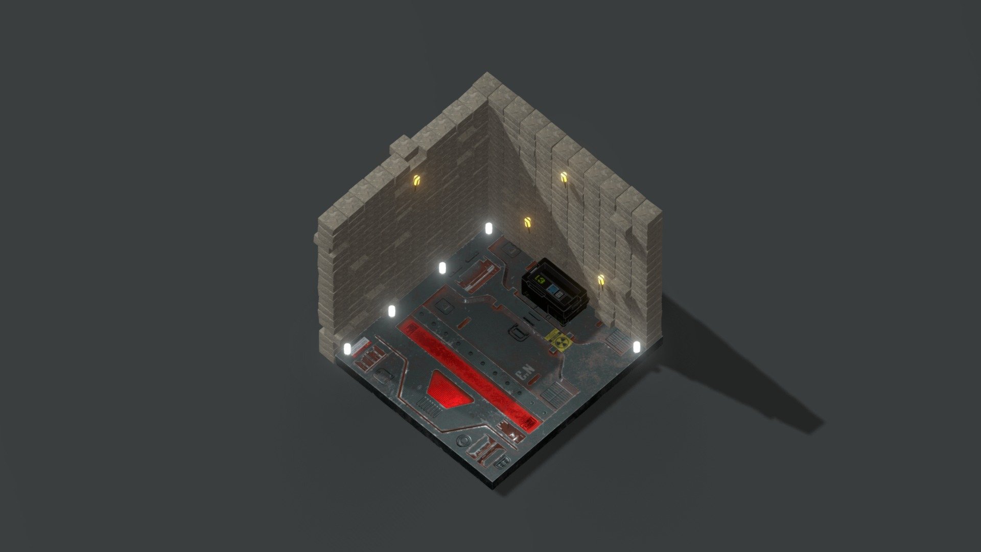 Isometric Sci-Fi dungeon - Download Free 3D model by The Exceptionist ...