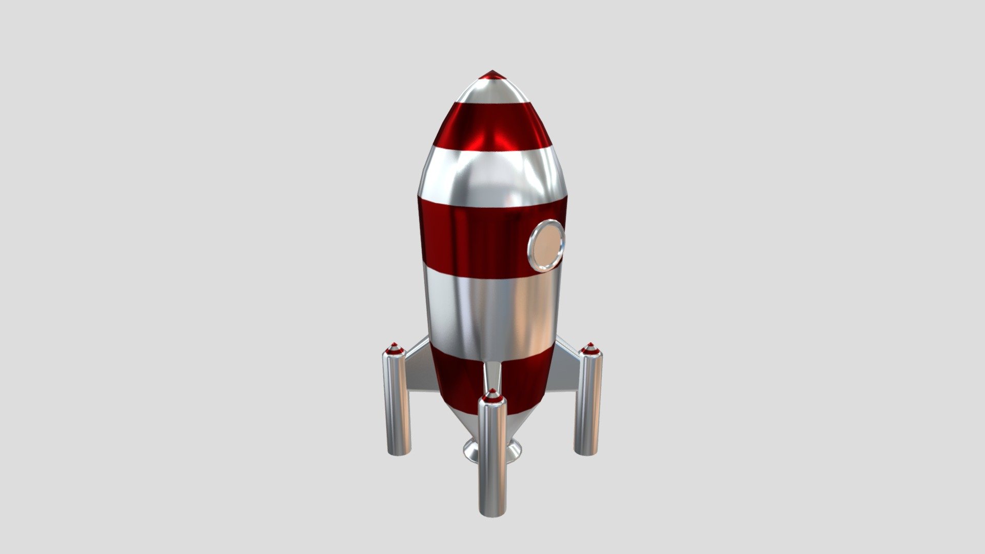 Retro rocket - 3D model by snowD [5e4cba4] - Sketchfab