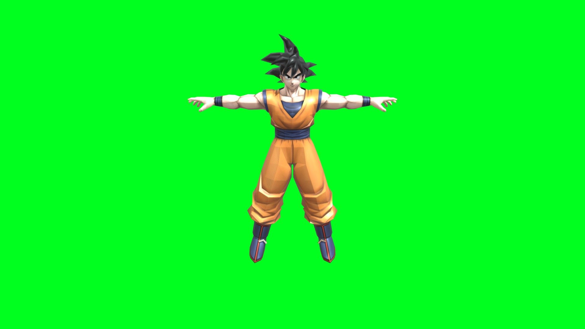 goku_rigged__animated - 3D model by dondifur [5e4db6b] - Sketchfab