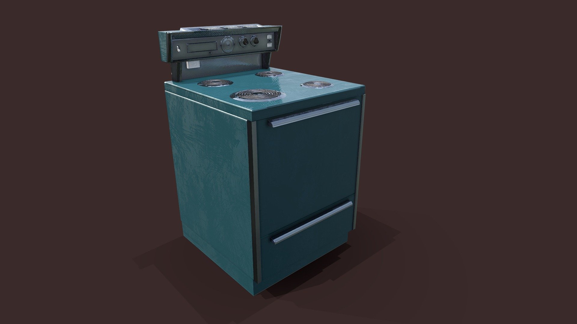 1957 GE Automatic Electric Stove - 3D model by Timothy Miller ...