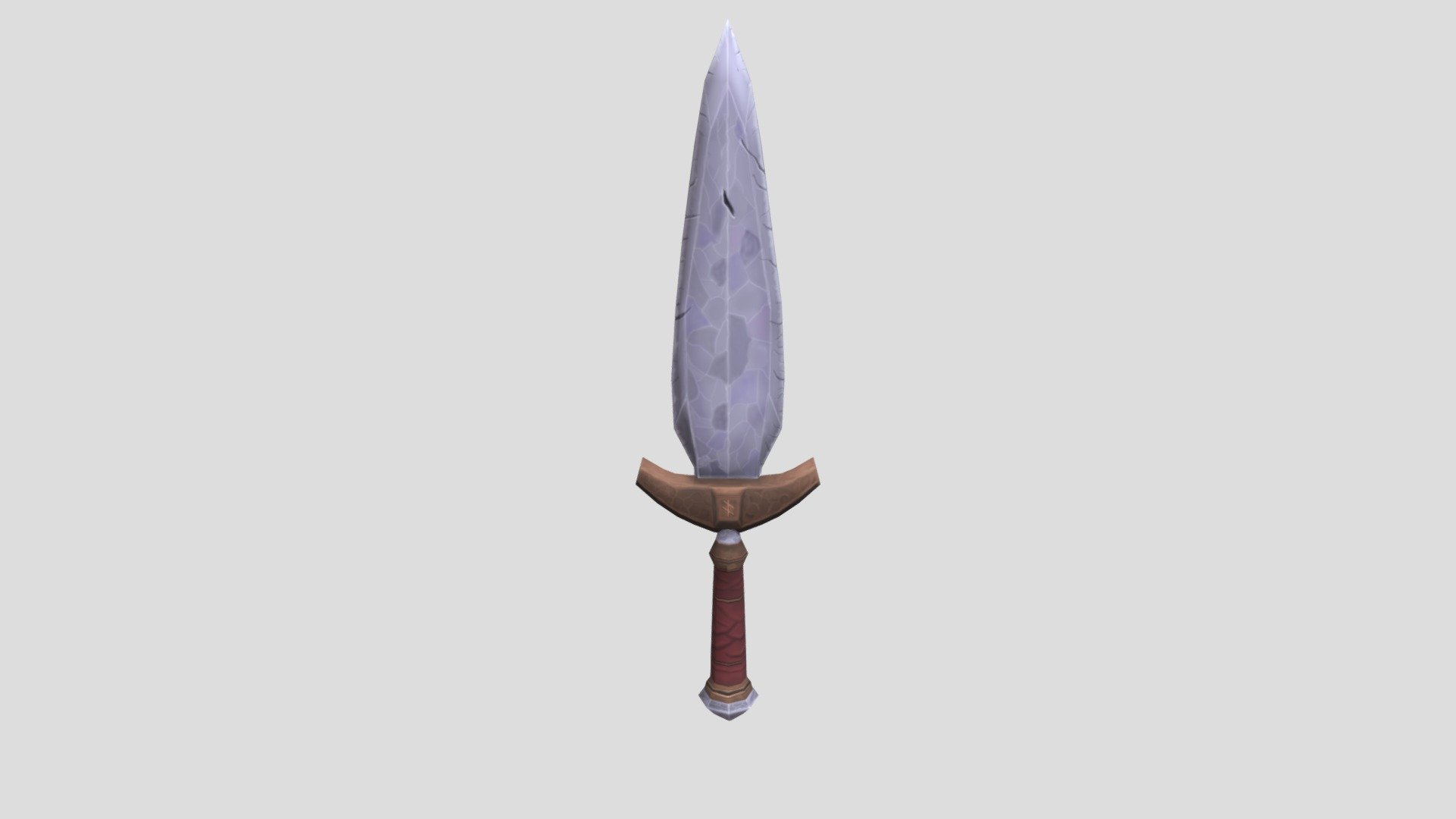 Hand Painted Low Poly Dagger - 3D model by Royce Allison (@roycedanall ...