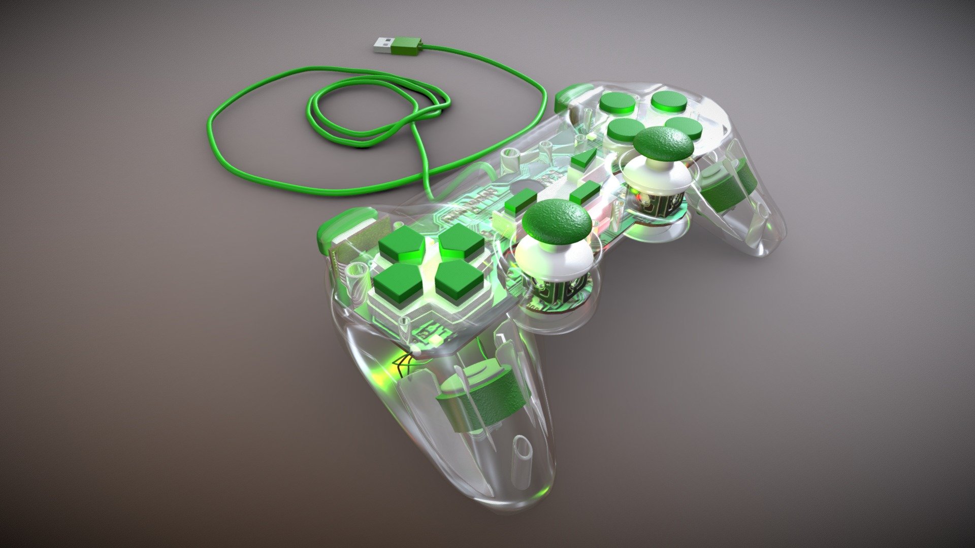 Joystick Green Light - 3D model by footballSKWza [5e53bfb] - Sketchfab