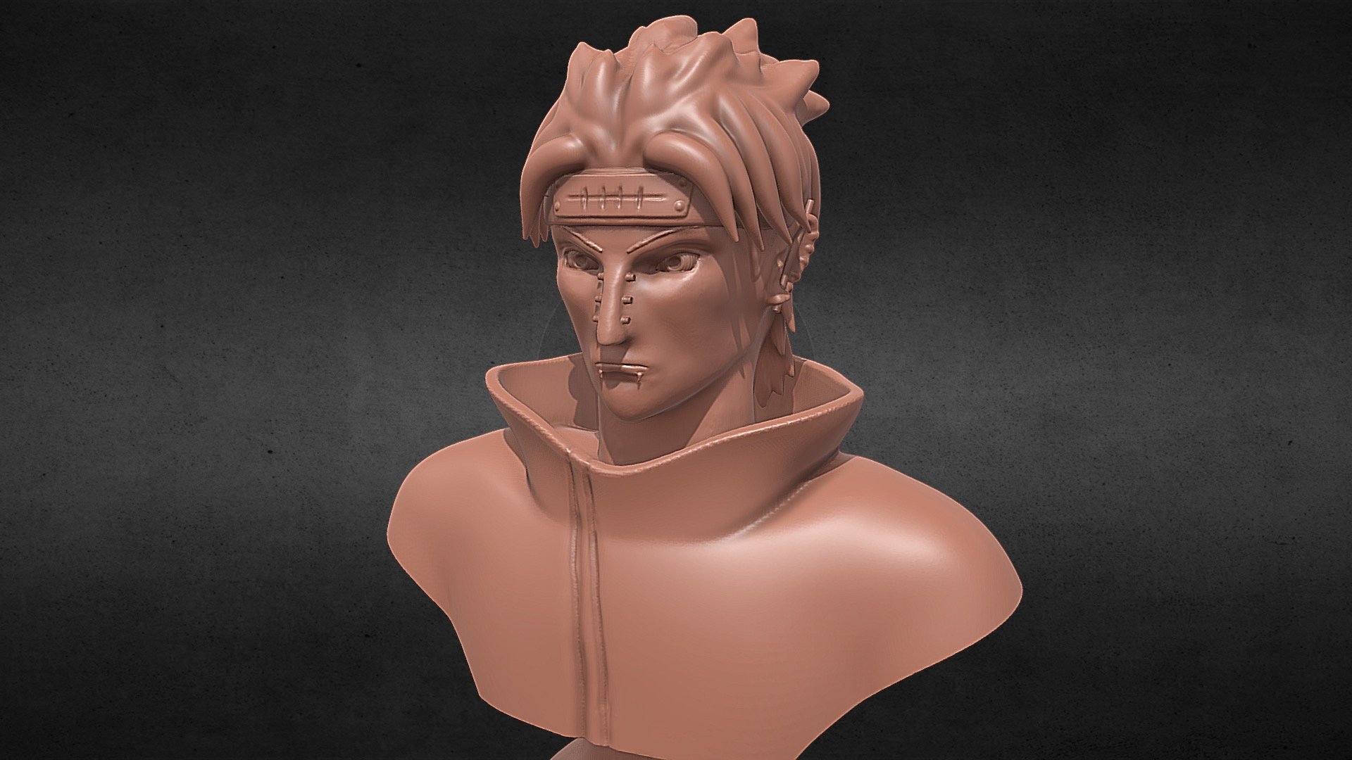 Pain Bust Sculpt Naruto Shippuden Villain Print - Buy Royalty Free 3D ...